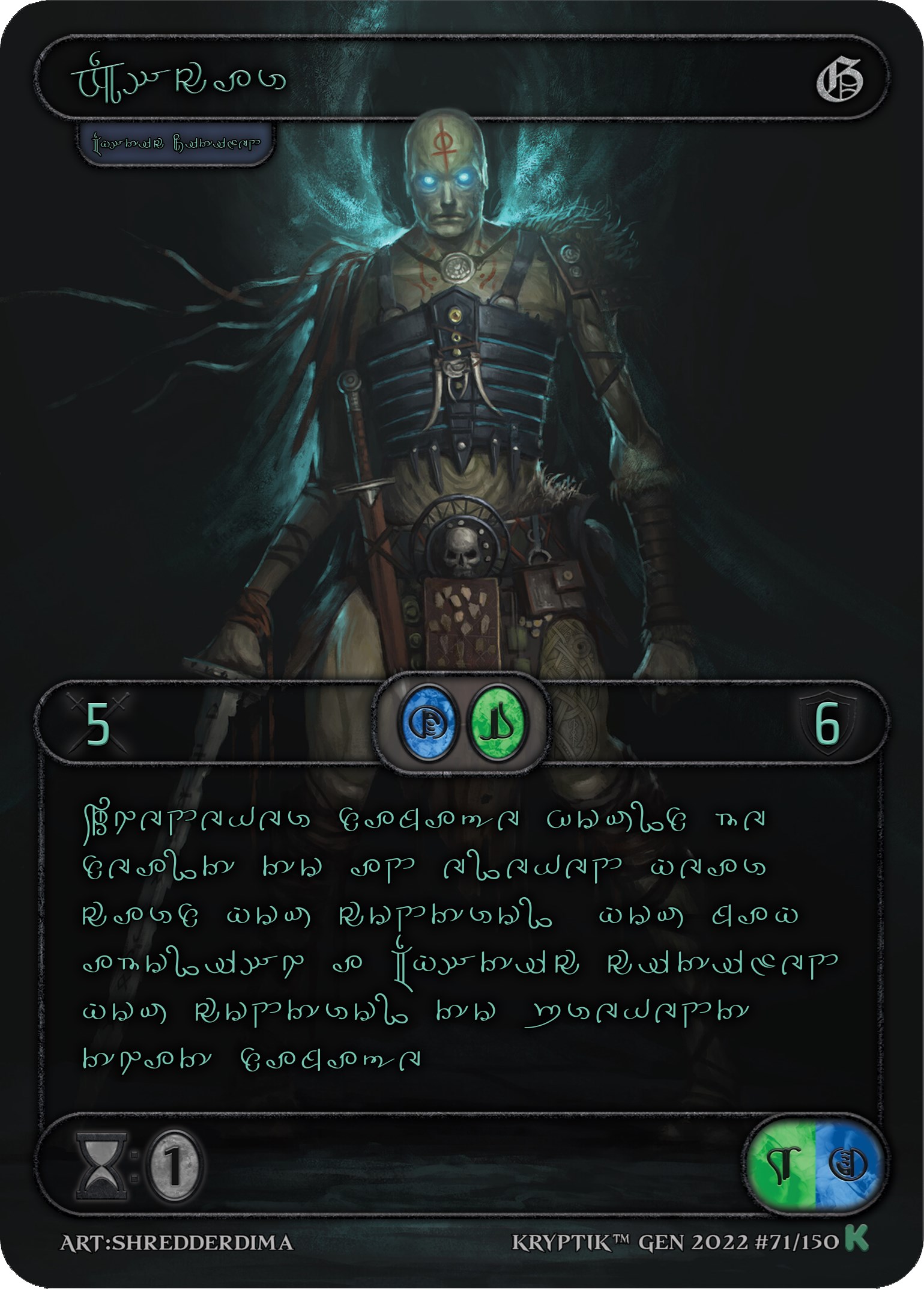 Oscar (Green Kryptik Language) - Genesis [Kickstarter] - Kryptik TCG