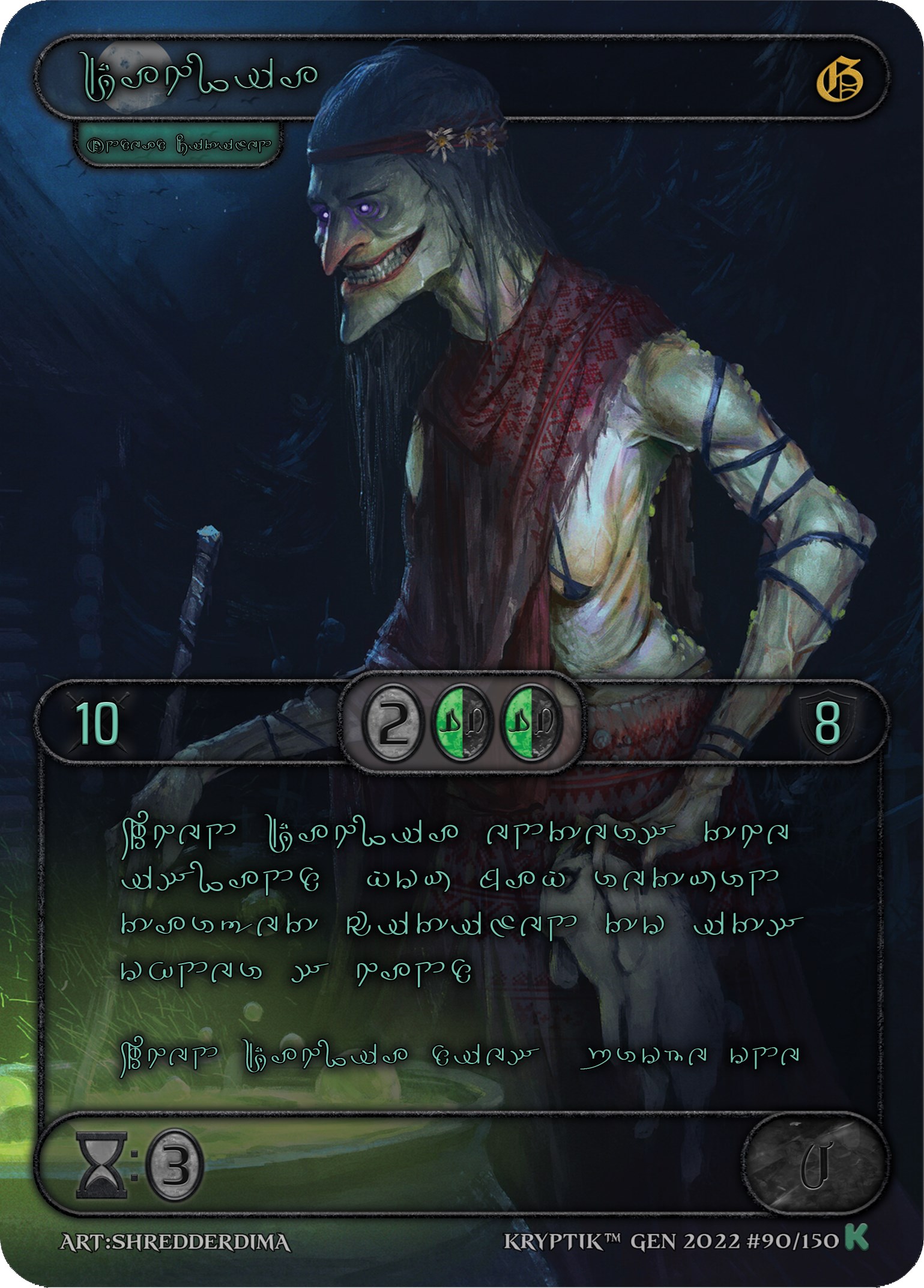 Dahlia (Green Kryptik Language) - Genesis [Kickstarter] - Kryptik TCG
