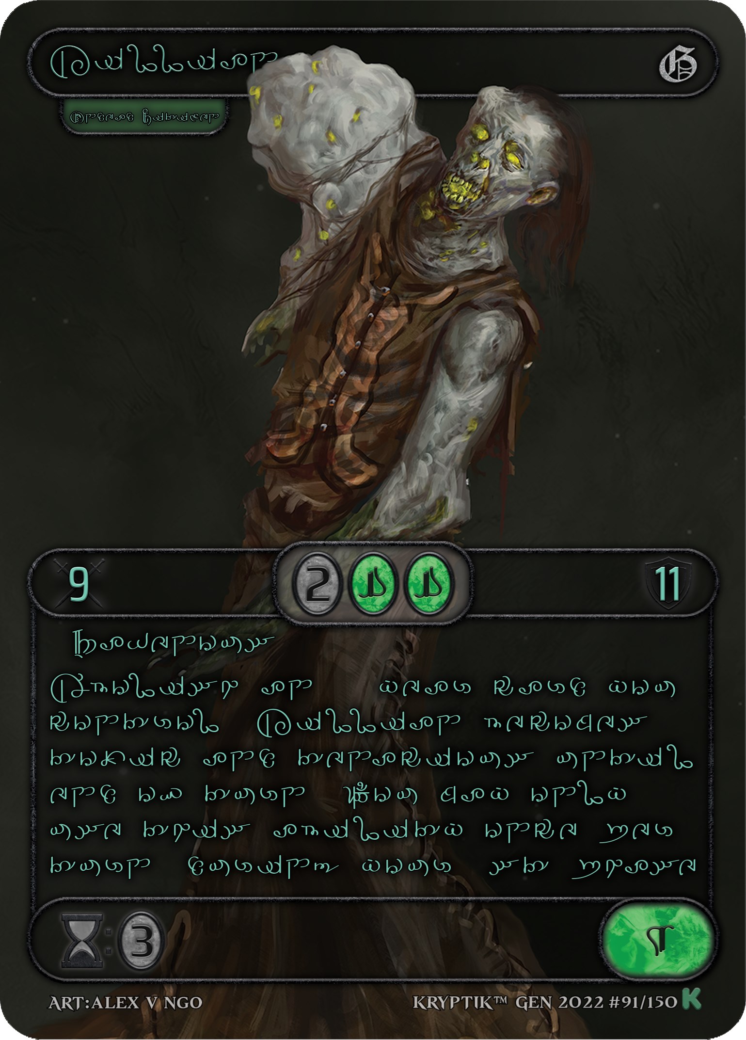 Killian (Green Kryptik Language) - Genesis [Kickstarter] - Kryptik TCG