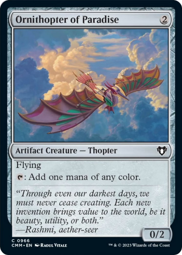 Ornithopter of Paradise - Commander Masters - Magic: The Gathering