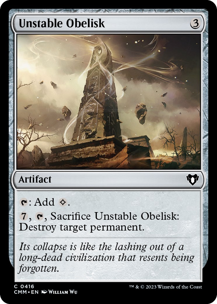 Unstable Obelisk - Commander Masters - Magic: The Gathering