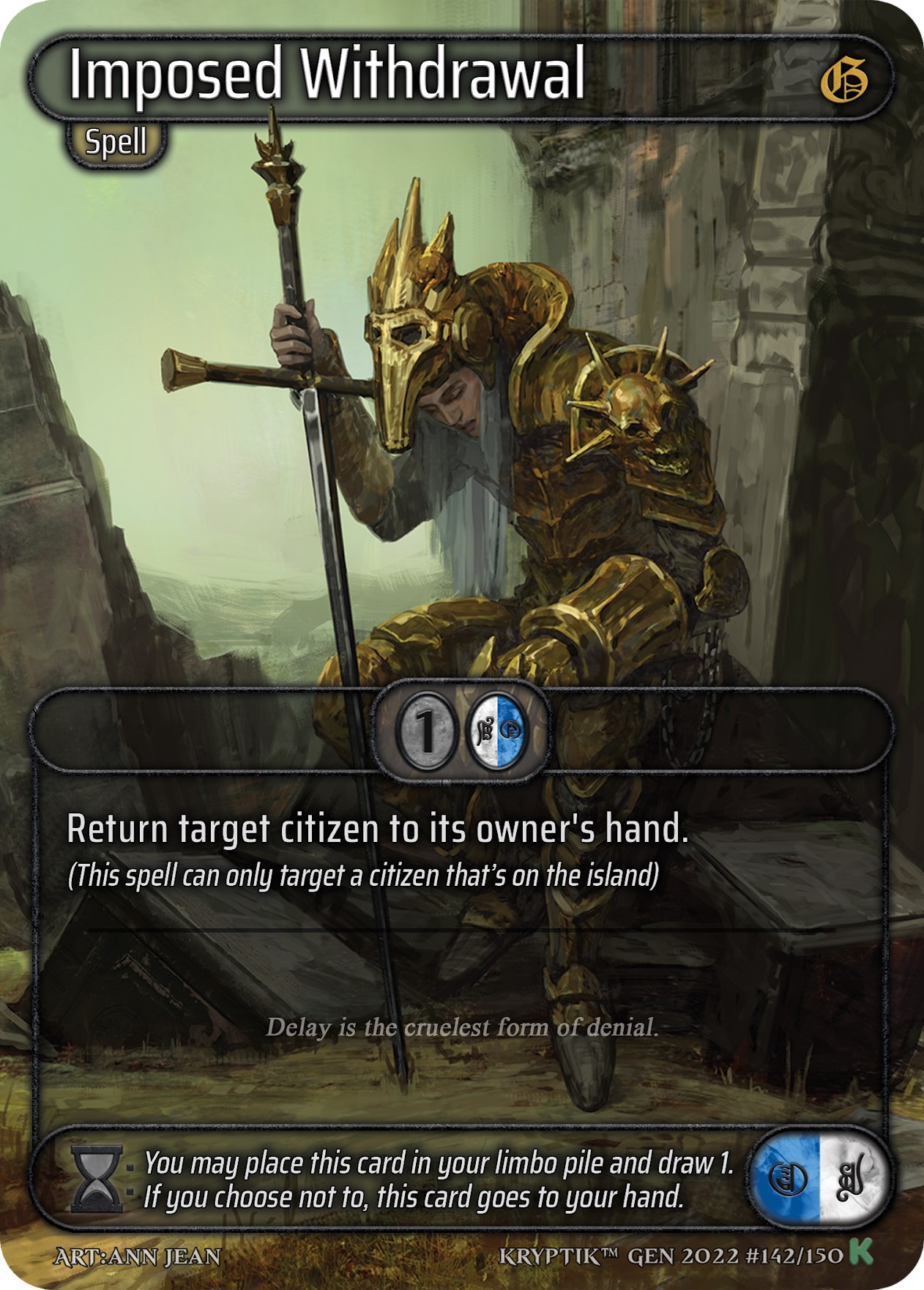 Imposed Withdrawal - Genesis [Kickstarter] - Kryptik TCG