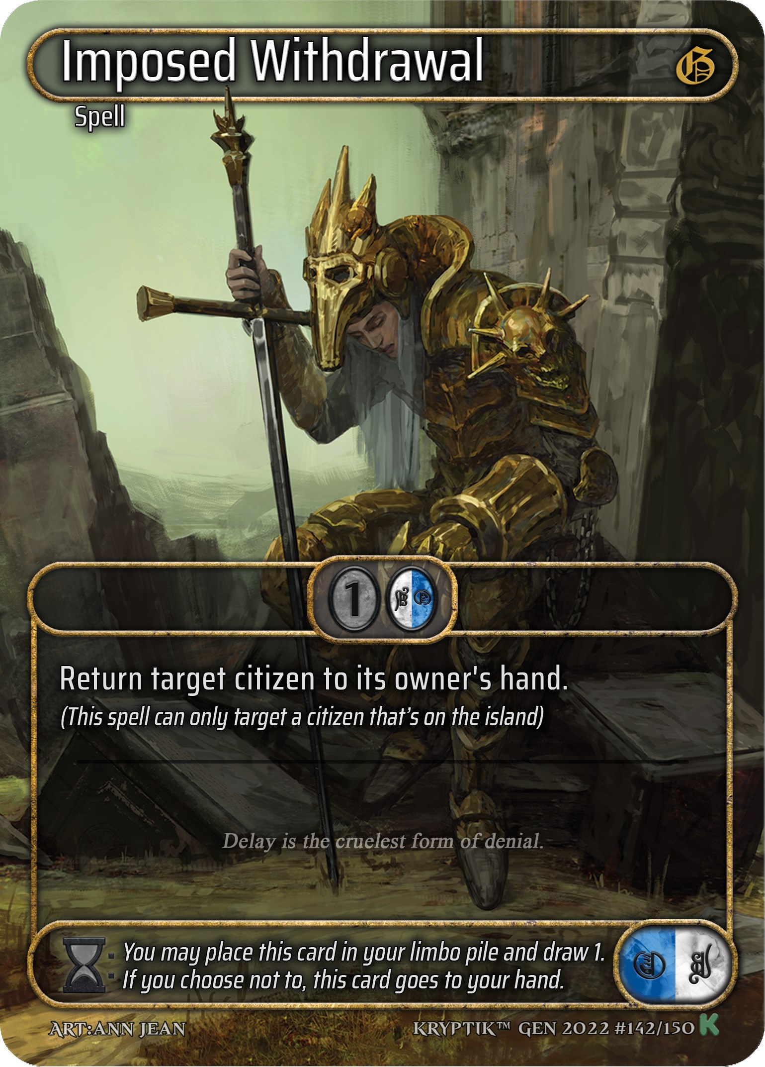 Imposed Withdrawal (Box Topper) - Genesis [Kickstarter] - Kryptik TCG