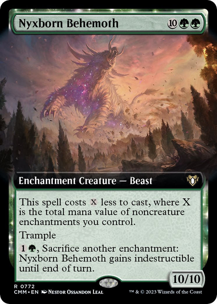 Nyxborn Behemoth (Extended Art) - Commander Masters - Magic: The Gathering