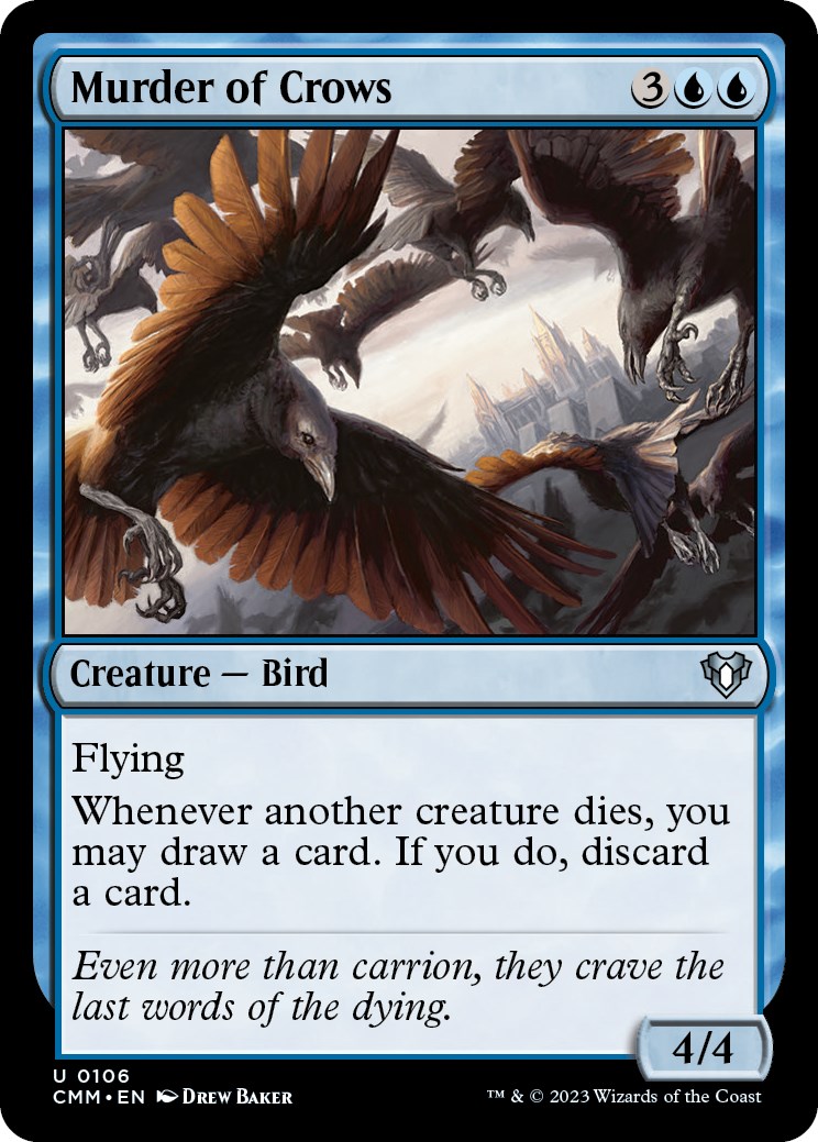 Murder of Crows - Commander Masters - Magic: The Gathering