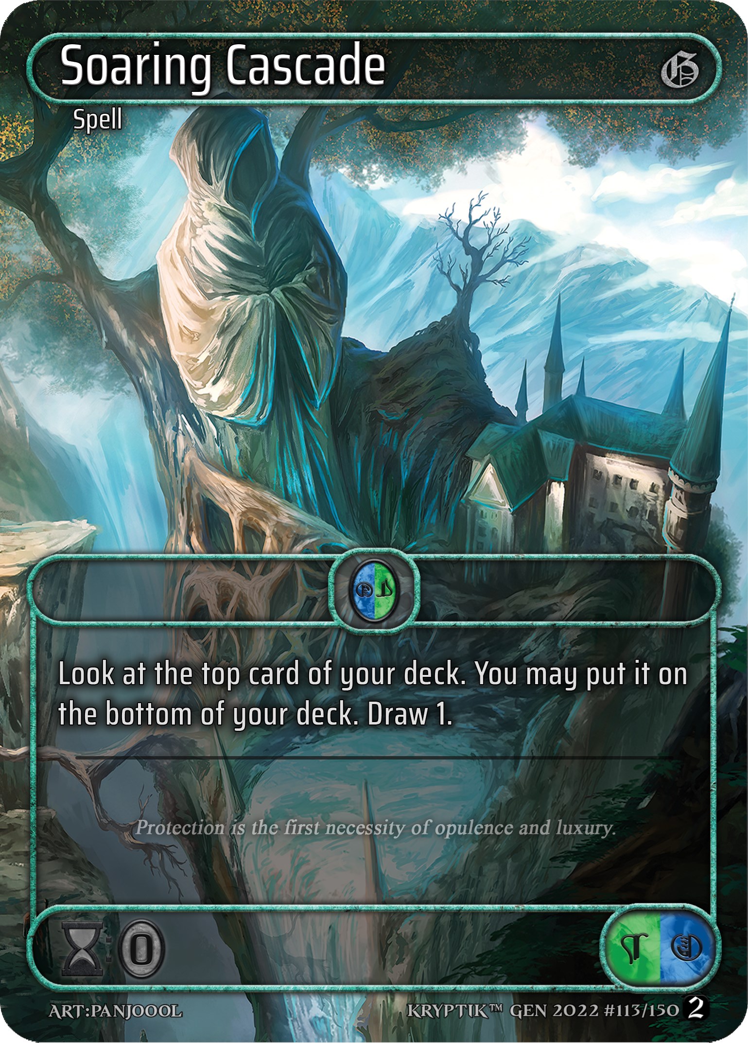 Soaring Cascade (Box Topper) - Genesis [Wave 2] - Kryptik TCG