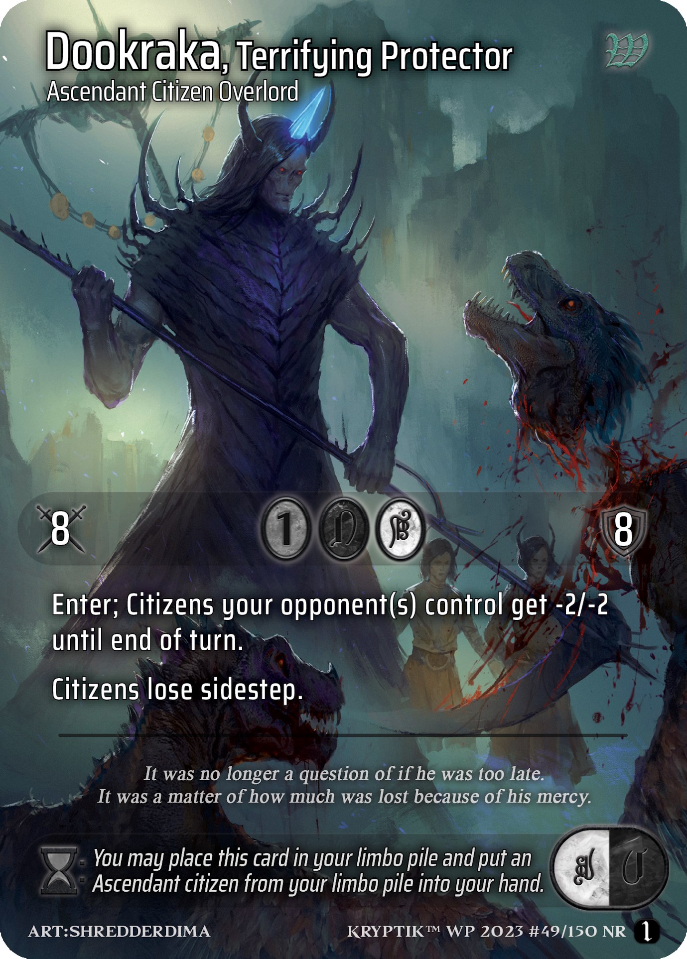 Dookraka, Terrifying Protector - Wicked Prophecy [Wave 1] - Kryptik TCG