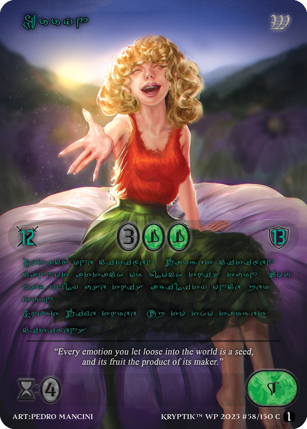 Erryn (Green Kryptik Language) - Wicked Prophecy [Wave 1] - Kryptik TCG