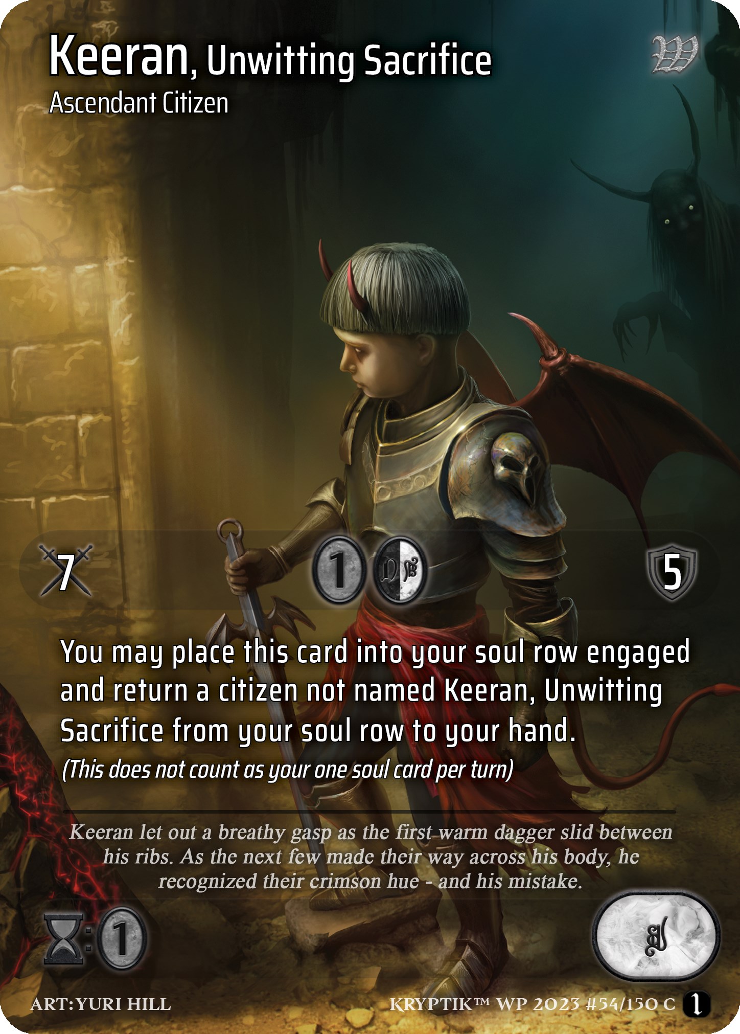 Keeran, Unwitting Sacrifice - Wicked Prophecy [Wave 1] - Kryptik TCG