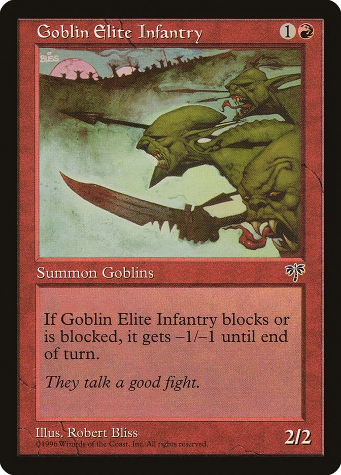 Goblin Elite Infantry - Mirage - Magic: The Gathering