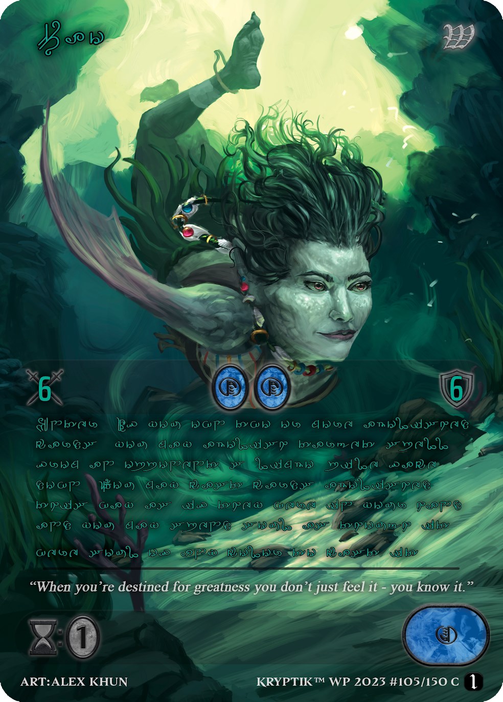 Pao (Green Kryptik Language) - Wicked Prophecy [Wave 1] - Kryptik TCG