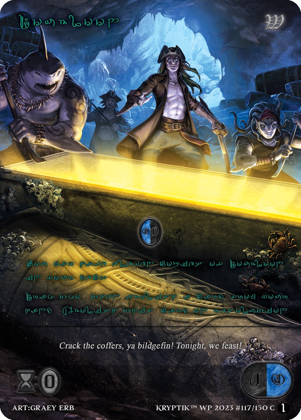 Doubloon (Green Kryptik Language) - Wicked Prophecy [Wave 1] - Kryptik TCG