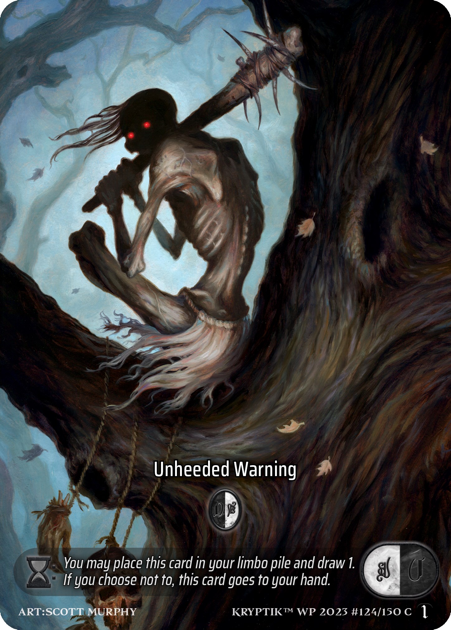 Unheeded Warning (Box Topper) - Wicked Prophecy [Wave 1] - Kryptik TCG
