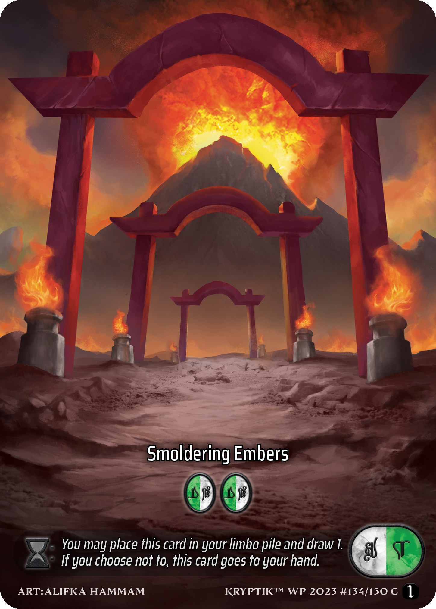 Smoldering Embers (Box Topper) - Wicked Prophecy [Wave 1] - Kryptik TCG