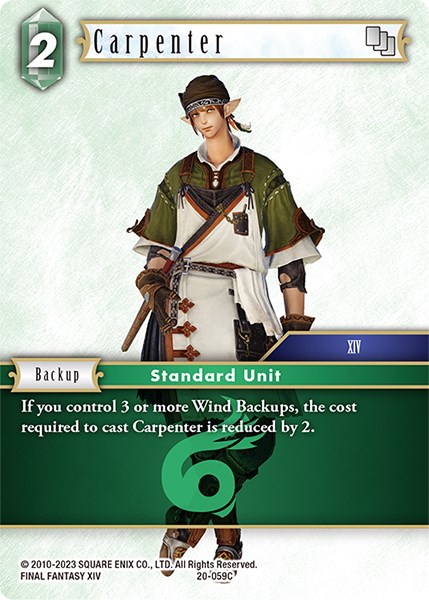 Carpenter - Dawn of Heroes - Final Fantasy TCG