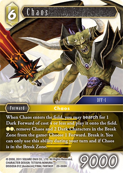 Chaos - Dawn of Heroes - Final Fantasy TCG