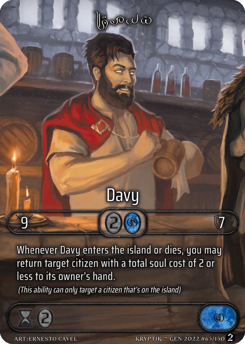 Davy (Wave 2 Prize Support Cards) - Kryptik Promos - Kryptik TCG