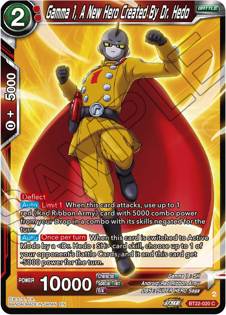 Gamma 1, A New Hero Created By Dr. Hedo - Critical Blow - Dragon Ball ...