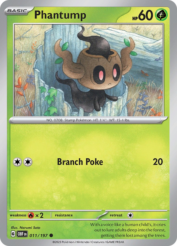 Phantump - SV03: Obsidian Flames - Pokemon