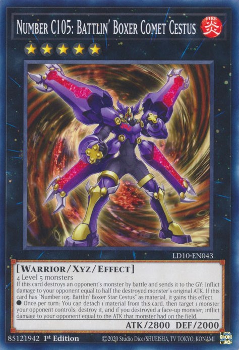Number C105: Battlin' Boxer Comet Cestus - Legendary Duelists: Soulburning Volcano - YuGiOh