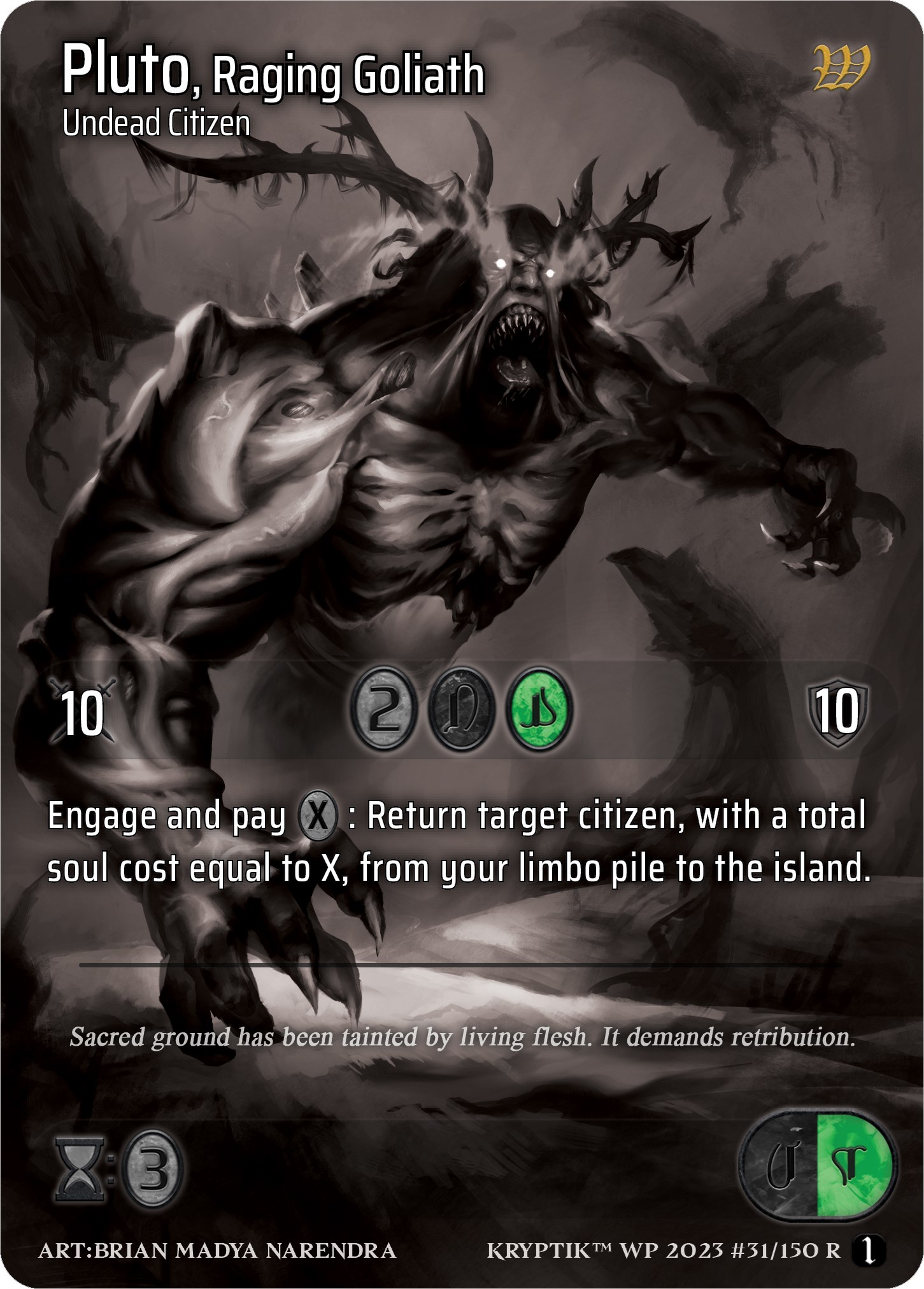 Pluto, Raging Goliath - Wicked Prophecy [Wave 1] (eBay Gen Con Exclusive) - Kryptik TCG