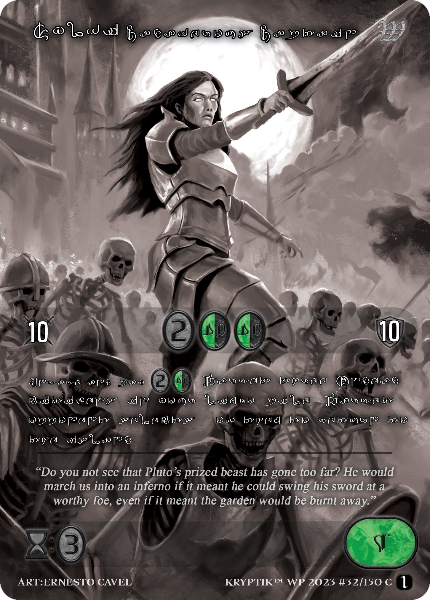 Sylvi, Cadaverous Captain (Silver Kryptik Language) - Wicked Prophecy ...