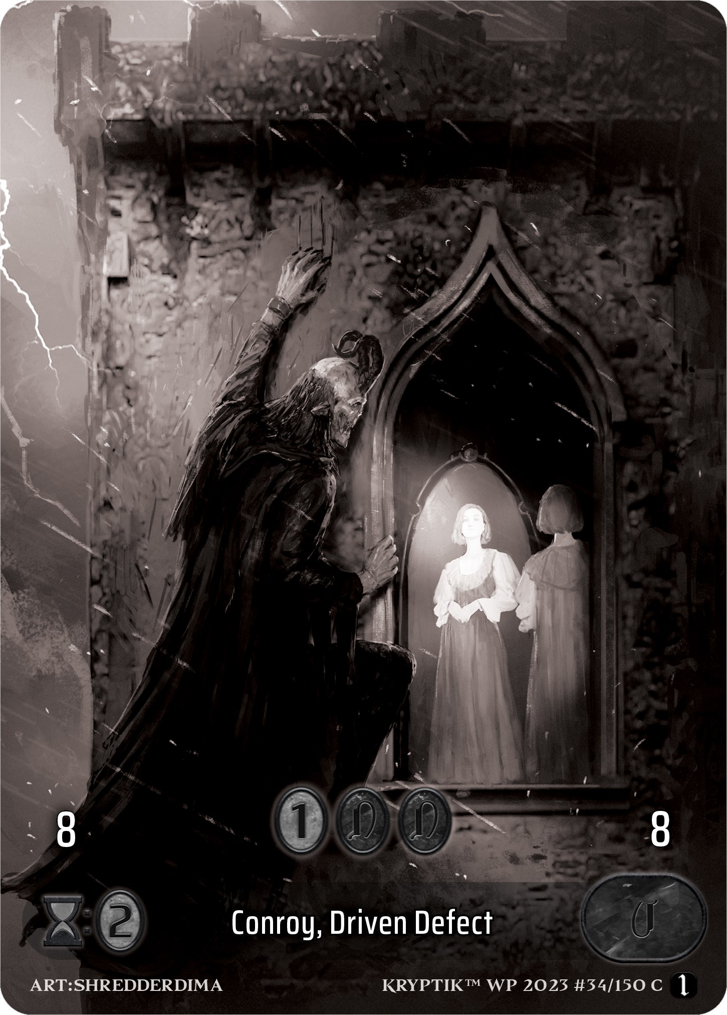 Conroy, Driven Defect (Box Topper) - Wicked Prophecy [Wave 1] (eBay Gen Con Exclusive) - Kryptik TCG