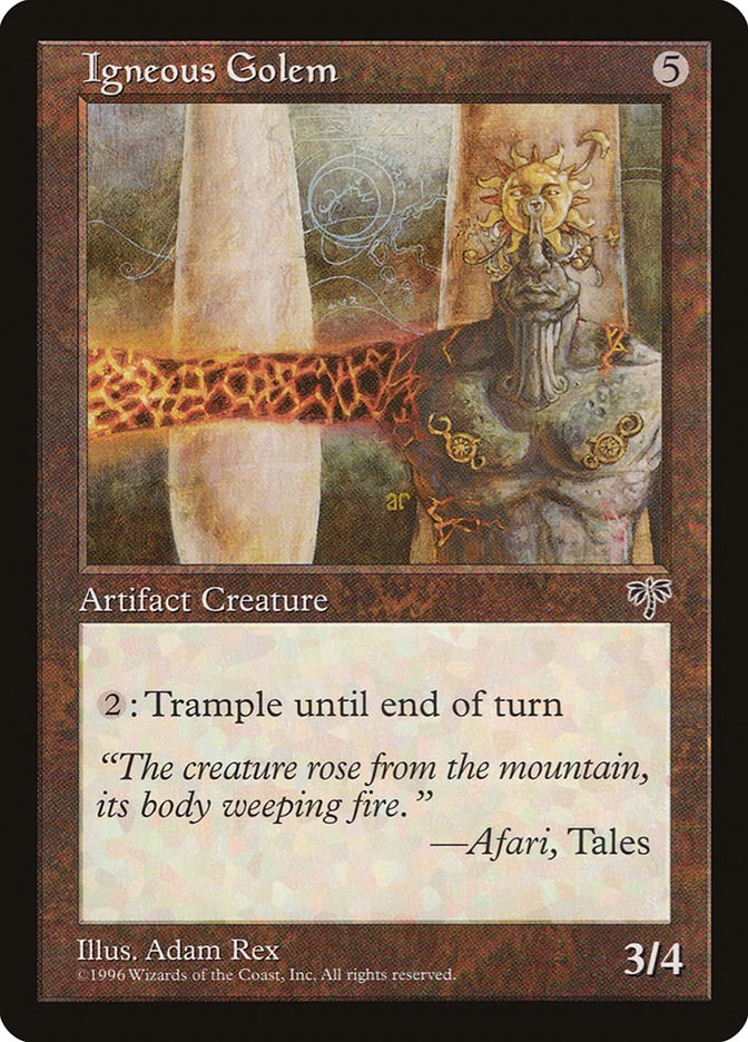 Igneous Golem - Mirage - Magic: The Gathering