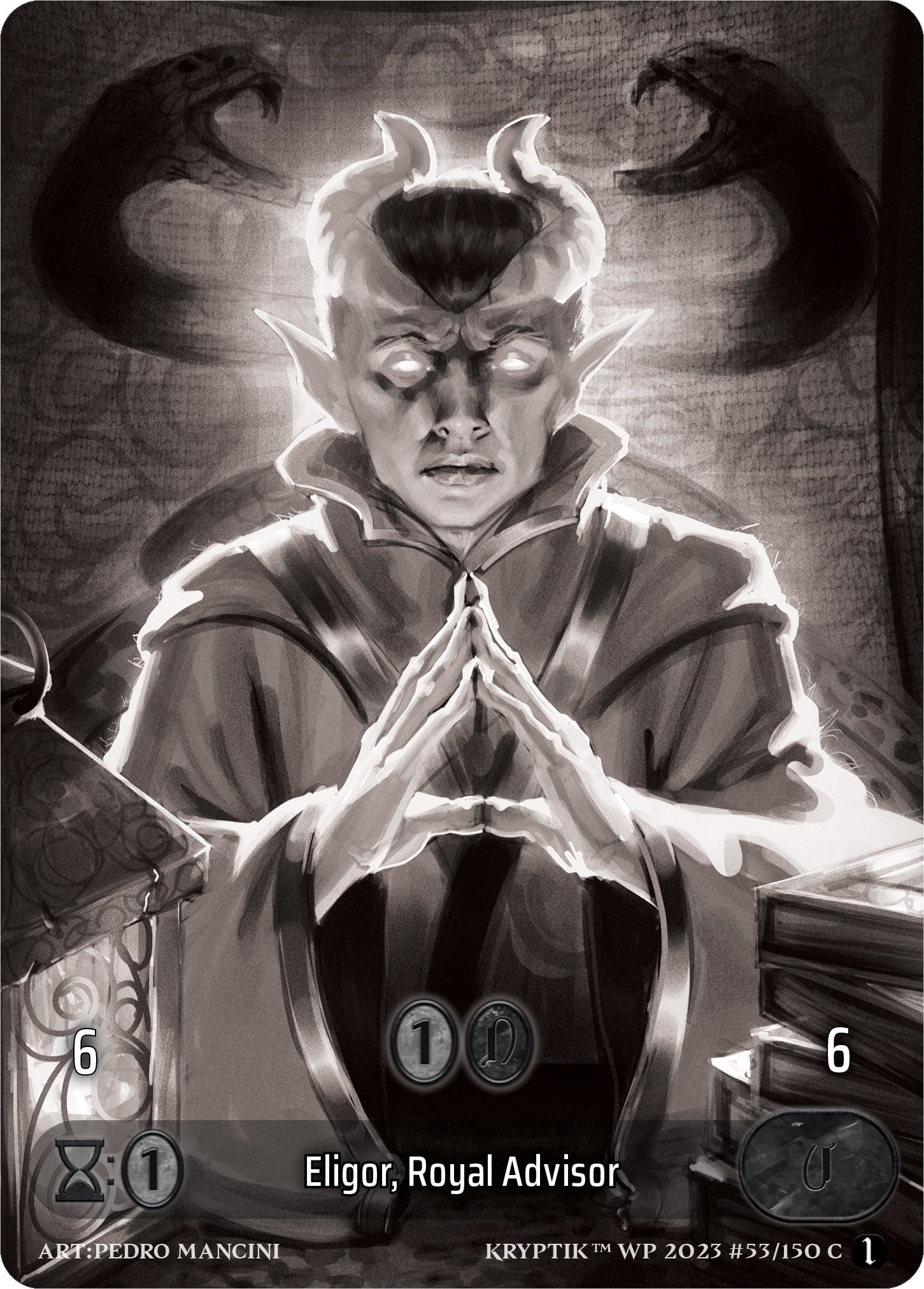 Eligor, Royal Advisor (Box Topper) - Wicked Prophecy [Wave 1] (eBay Gen Con Exclusive) - Kryptik TCG