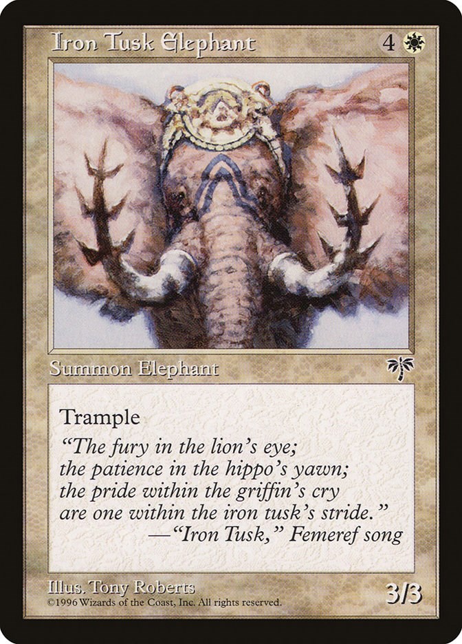 Iron Tusk Elephant - Mirage - Magic: The Gathering