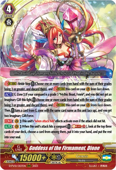 Goddess of the Firmament, Dione - D-PV01: History Collection - Cardfight Vanguard