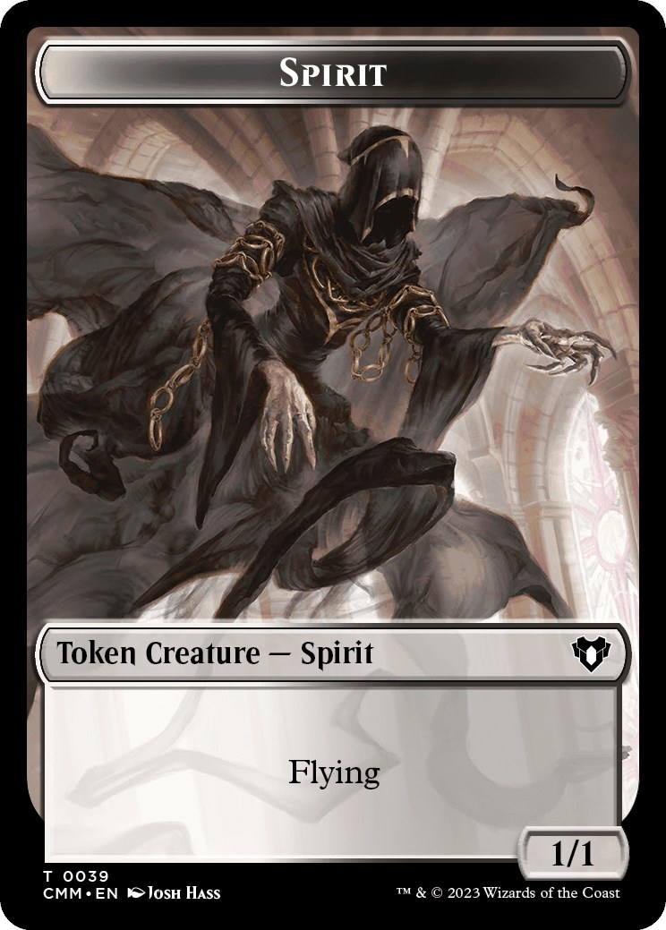 Spirit (0039) // Elemental (0025) Double-Sided Token - Commander Masters - Magic: The Gathering