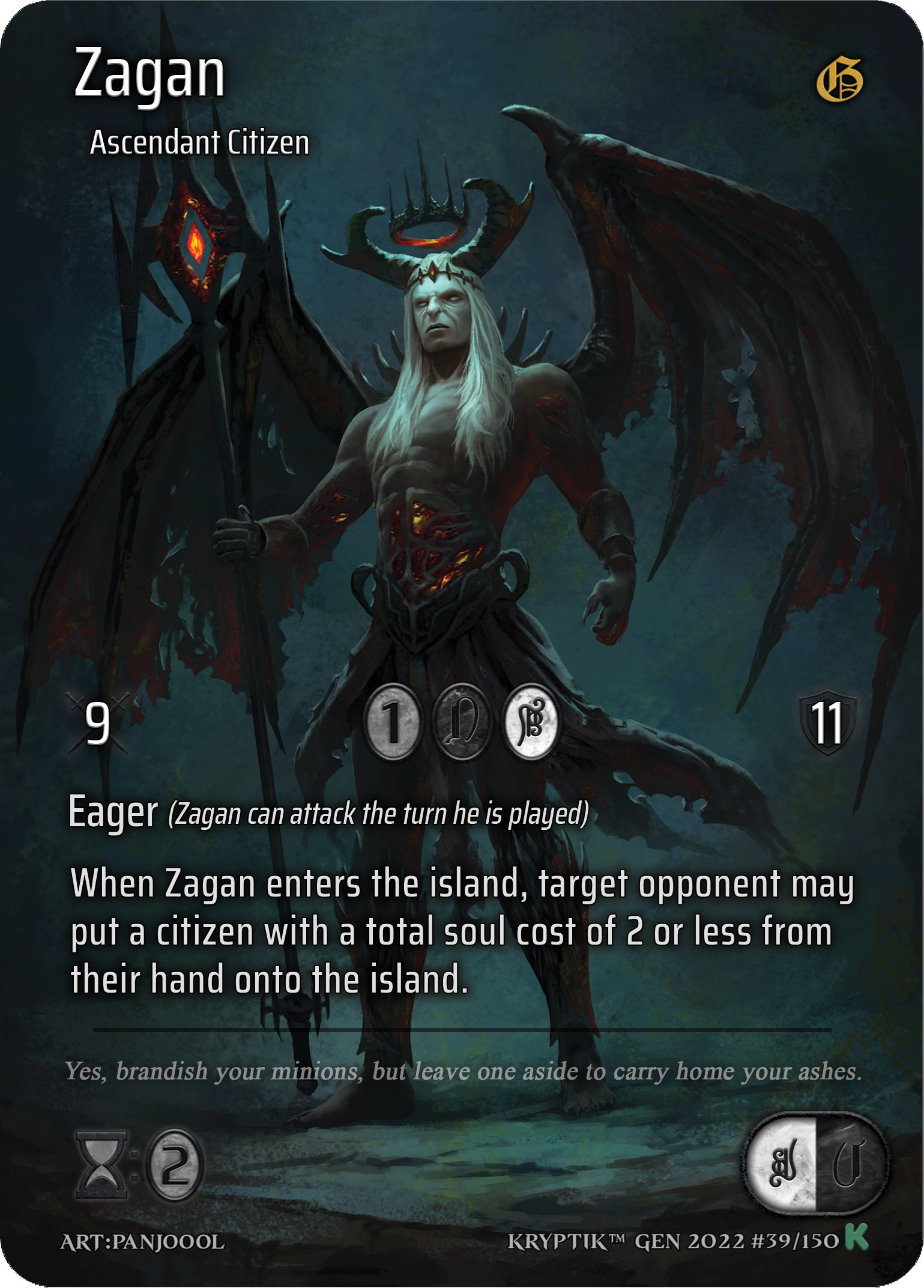 Zagan (Full Art) - Genesis [Kickstarter] - Kryptik TCG