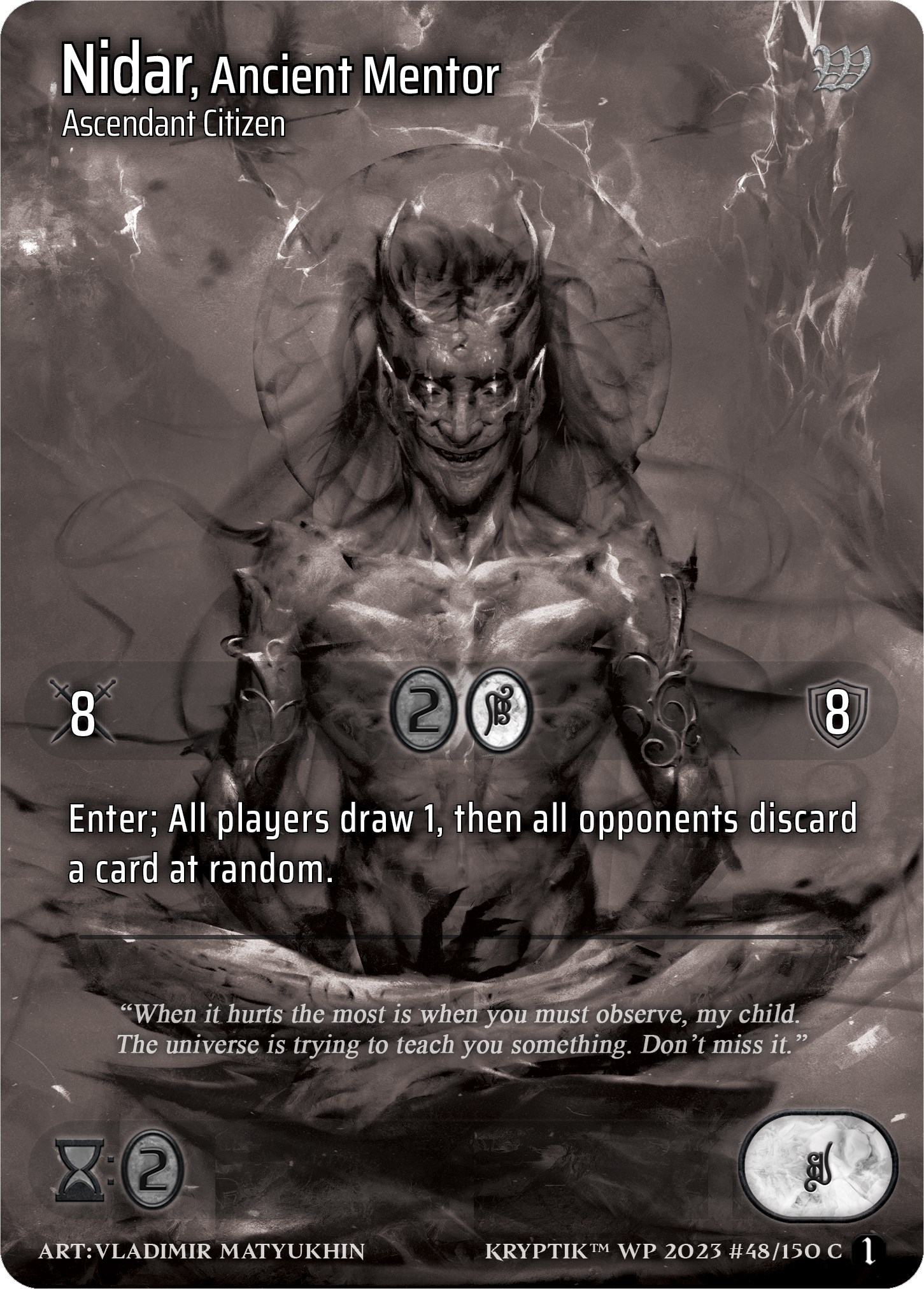 Nidar, Ancient Mentor (Cosmo Foil) - Wicked Prophecy [Wave 1] (eBay Gen ...