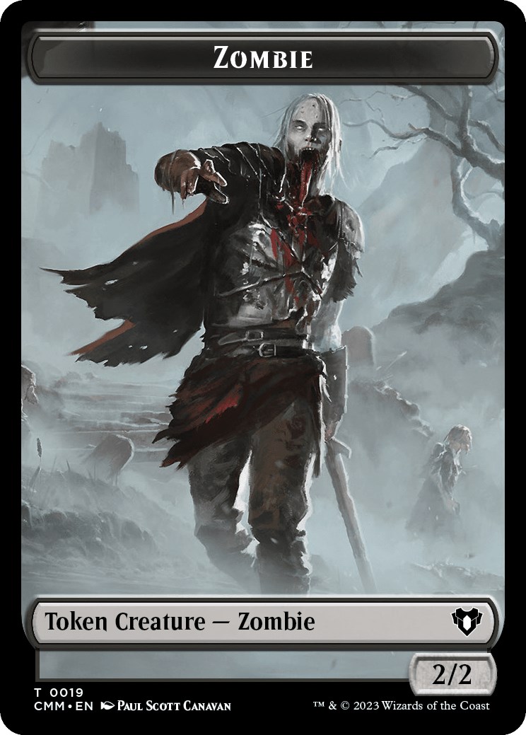 Zombie (0019) // Graveborn Double-Sided Token - Commander Masters ...