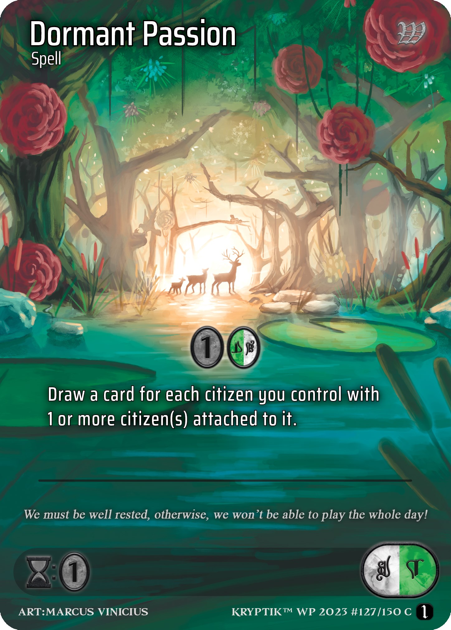 Dormant Passion (Cosmo Foil) - Wicked Prophecy [Wave 1] - Kryptik TCG