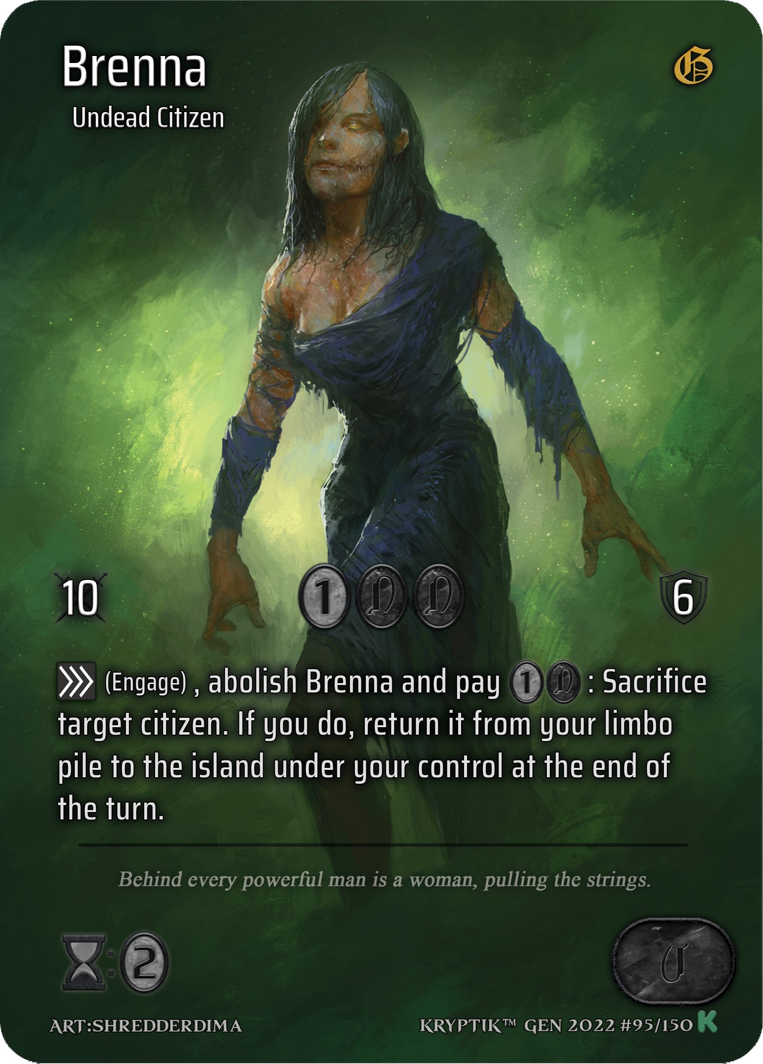 Brenna (Full Art) - Genesis [Kickstarter] - Kryptik TCG