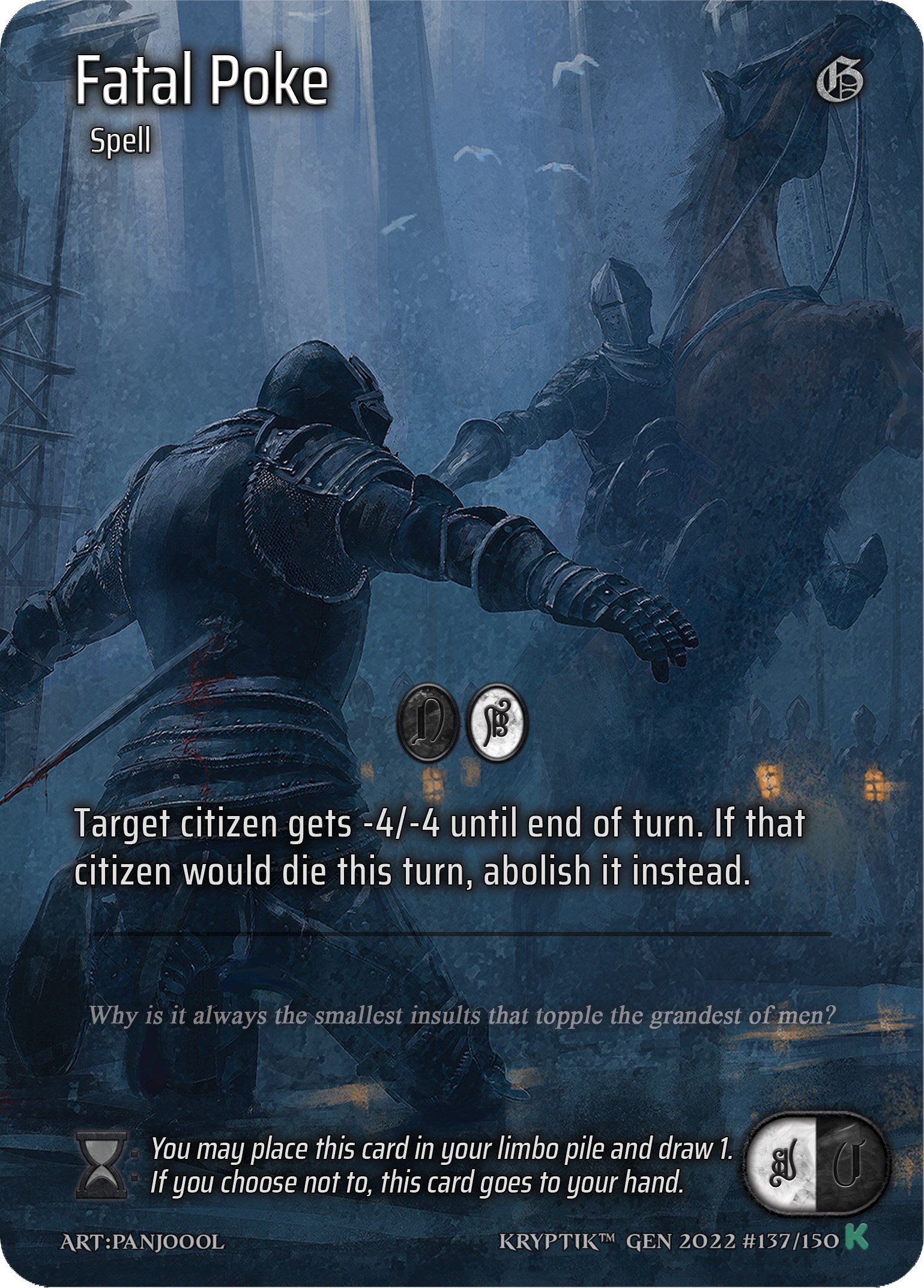 Fatal Poke (Full Art) - Genesis [Kickstarter] - Kryptik TCG