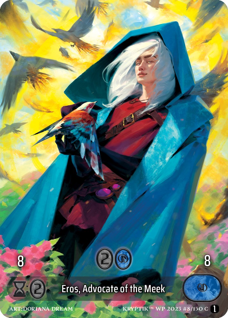 Eros, Advocate of the Meek (Box Topper) (Glass Foil) - Wicked Prophecy [Wave 1] - Kryptik TCG