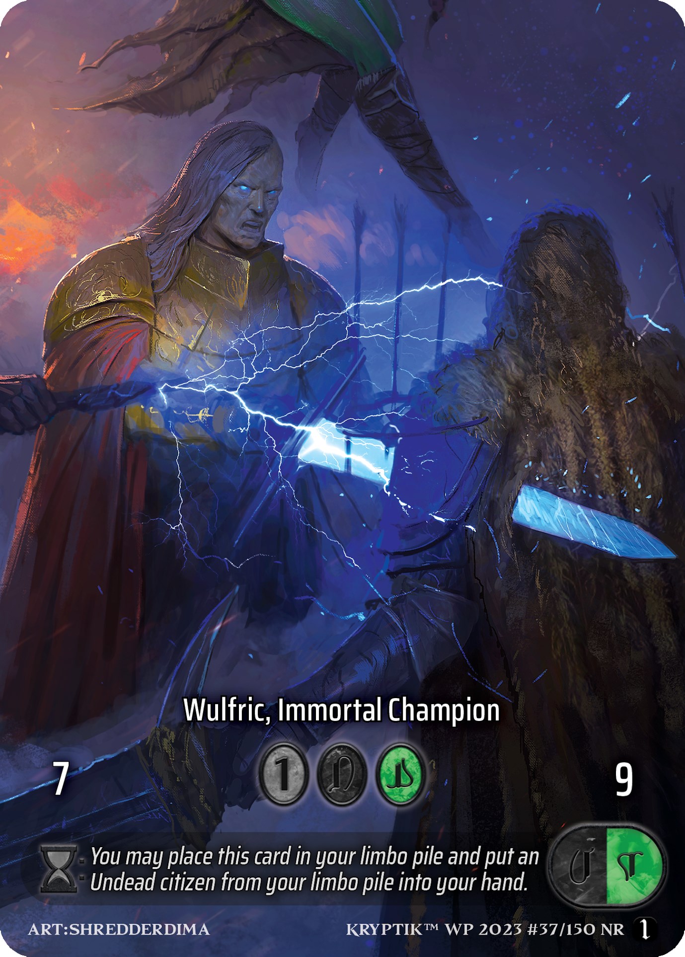 Wulfric, Immortal Champion (Box Topper) (Glass Foil) - Wicked Prophecy ...