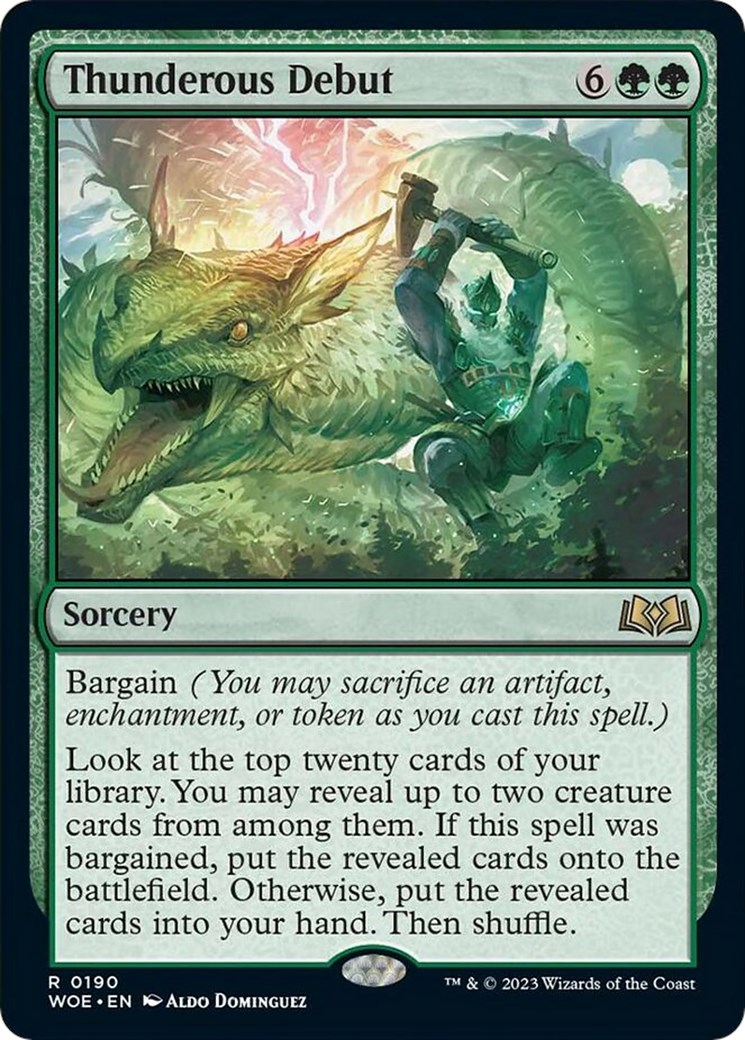 Thunderous Debut - Wilds of Eldraine - Magic: The Gathering