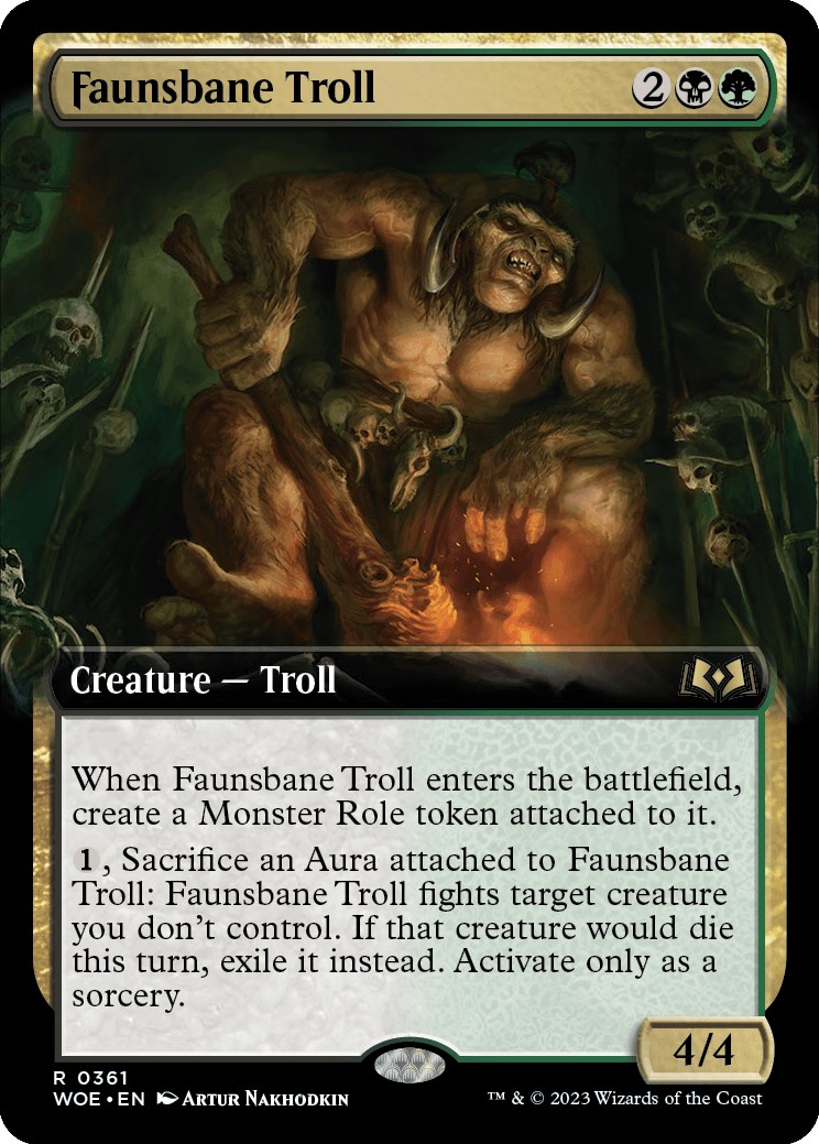 Faunsbane Troll (Extended Art) - Wilds of Eldraine - Magic: The Gathering