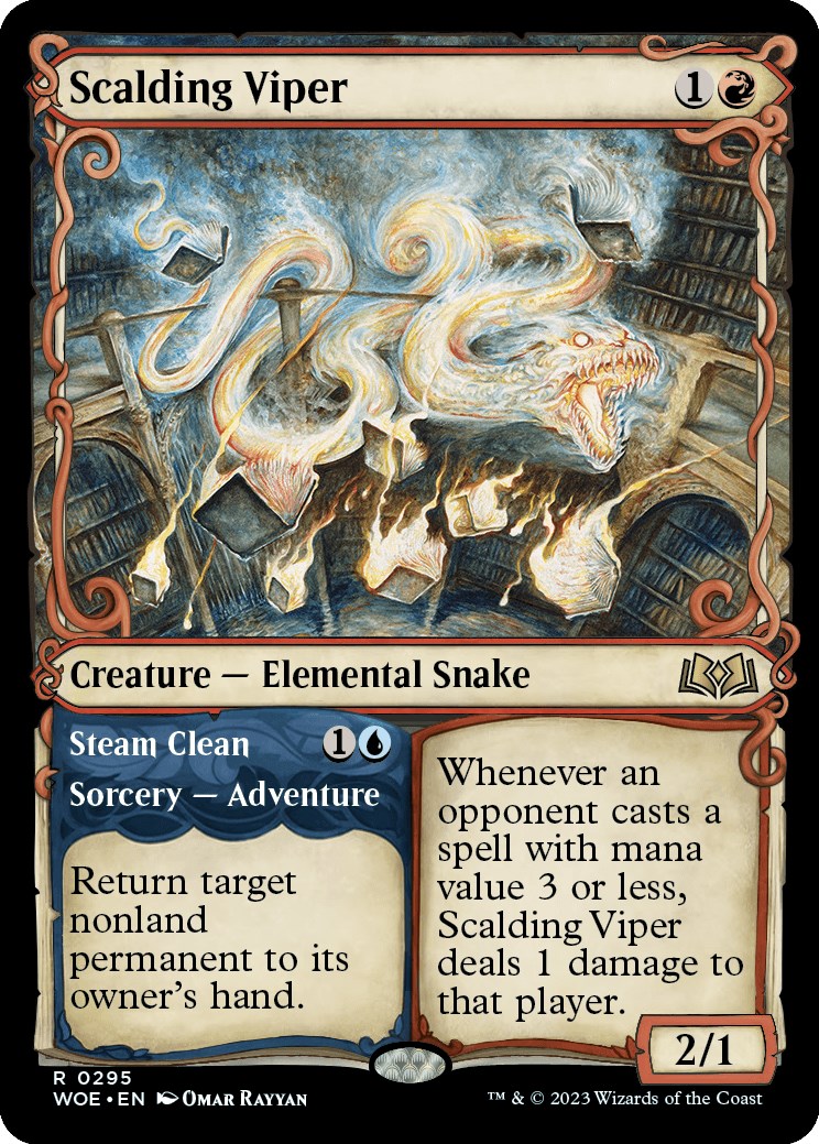 Scalding Viper (Showcase) - Wilds of Eldraine - Magic: The Gathering