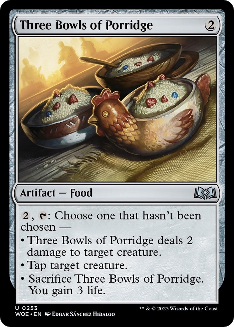 Three Bowls of Porridge - Wilds of Eldraine - Magic: The Gathering