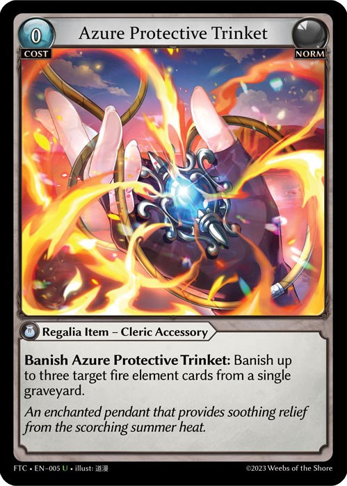 Azure Protective Trinket - Fractured Crown - Grand Archive TCG
