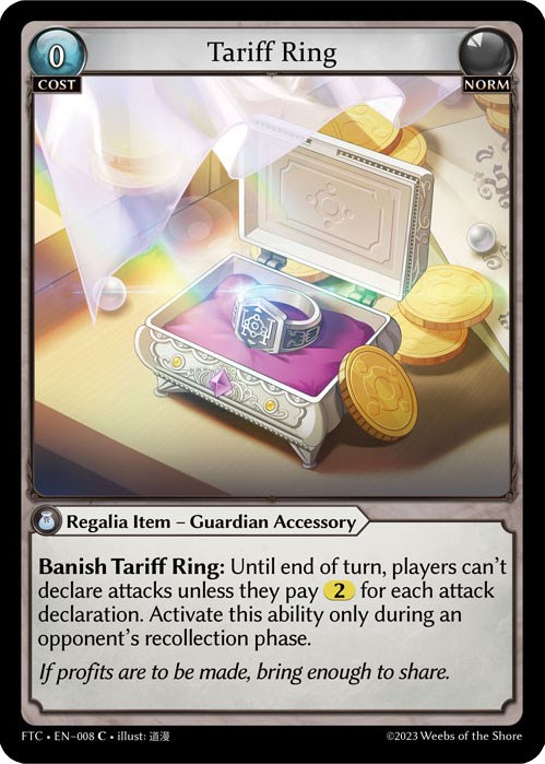 Tariff Ring - Fractured Crown - Grand Archive TCG