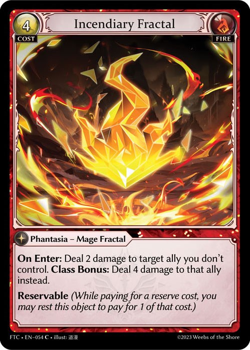 Incendiary Fractal - Fractured Crown - Grand Archive TCG