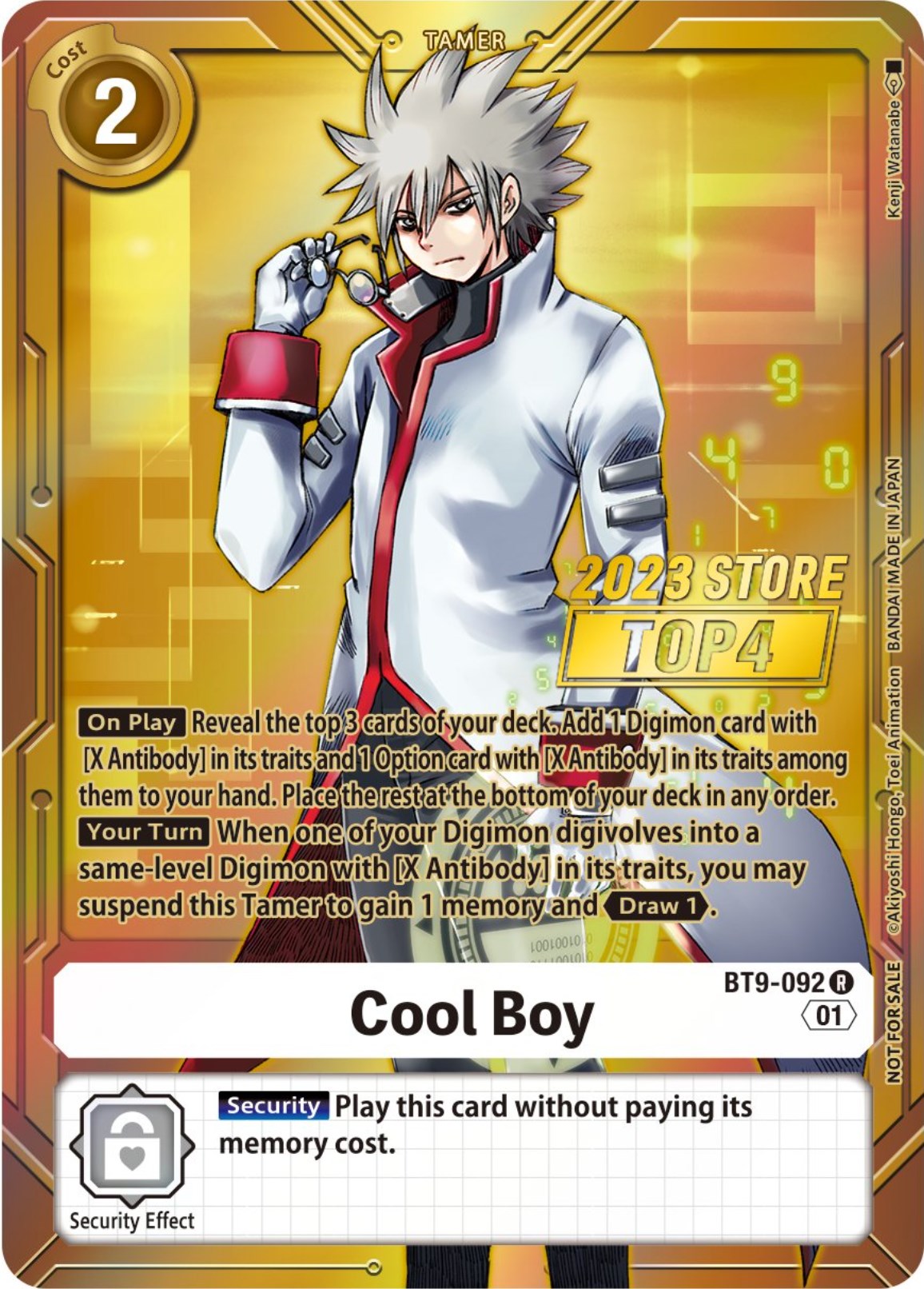 Cool Boy (2023 Store Top 4) - X Record - Digimon Card Game