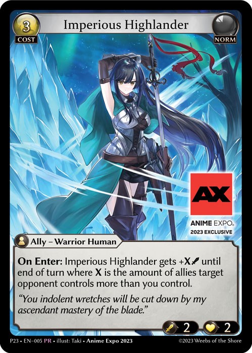 Imperious Highlander - Promotional Cards - Grand Archive TCG