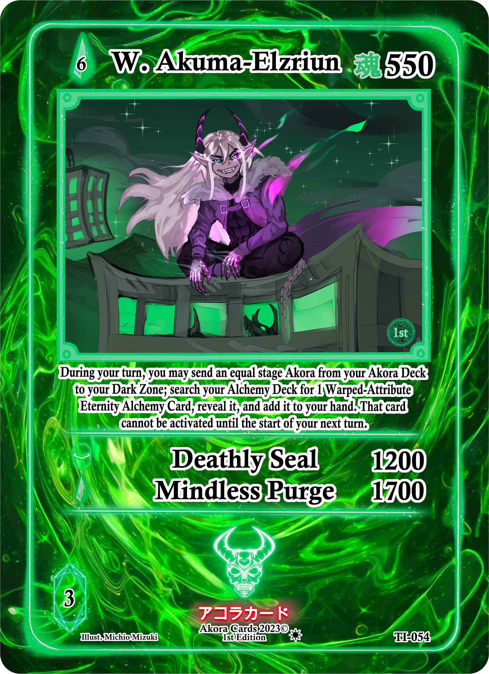 W. Akuma-Elzriun - Trials of Ikithia [1st Edition] - Akora TCG